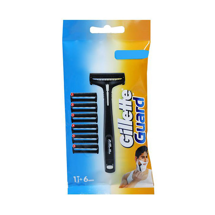 Gillette Guard Razor with 6 Cartridges – Shajgoj