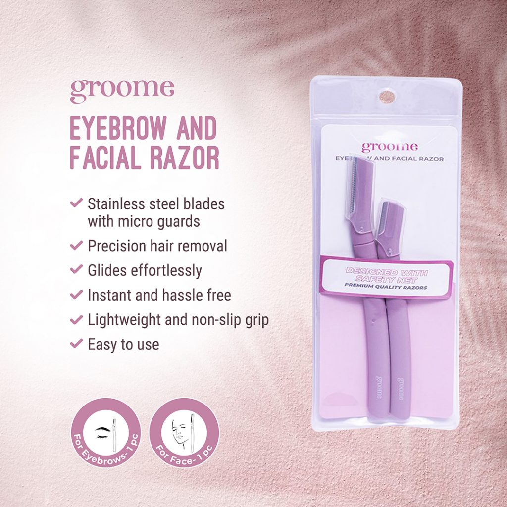 Groome Eyebrow and Facial Razor (Pack of 2pcs) – Shajgoj