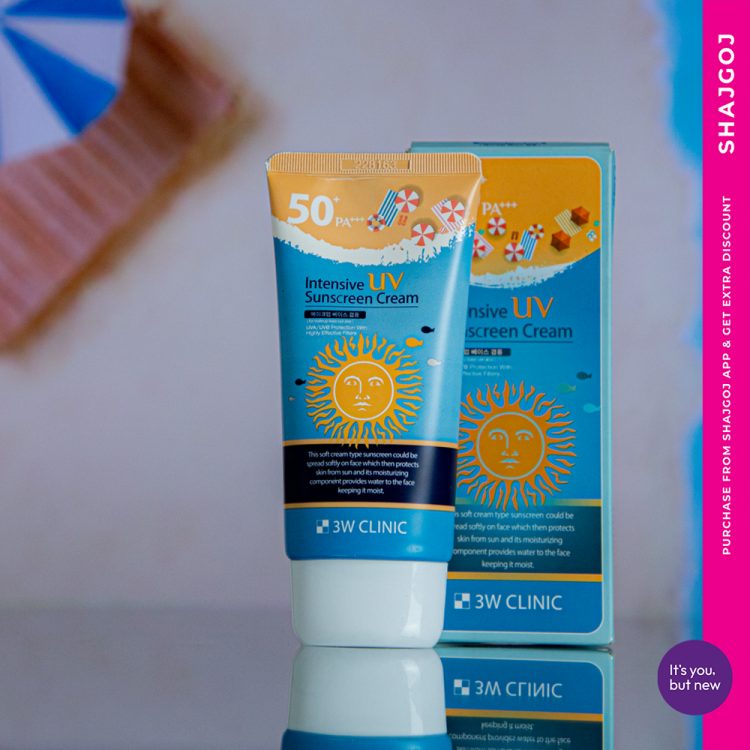 3W Clinic Intensive UV Sunscreen Cream SPF 50+PA+++ – Shajgoj